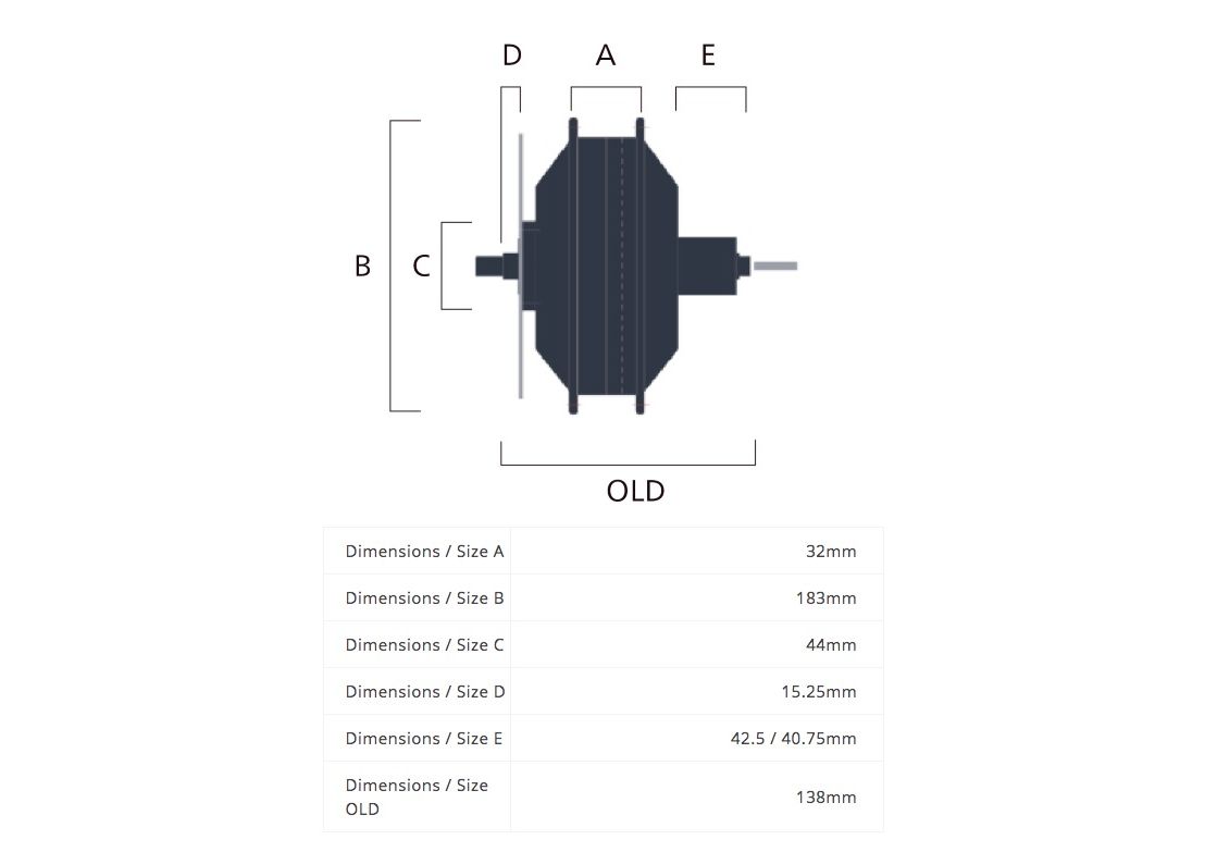 Мотор-колесо Bafang H640 750W, 48V — редукторное заднее под кассету